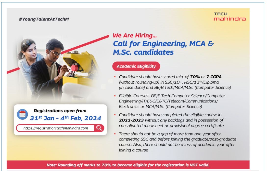 Tech Mahindra Off Campus Hiring || Software Engineer - Fresher || CTC ...