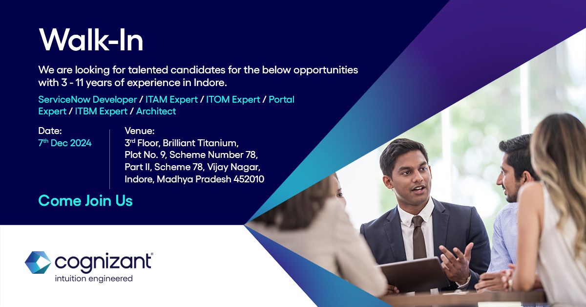 Cognizant Mega Walk-In Drive | Multiple Roles - Placement Drive